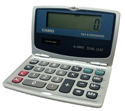 CASIO SL-200TE DUAL LEAF FOLDING CALCULATOR WORKS | eBay