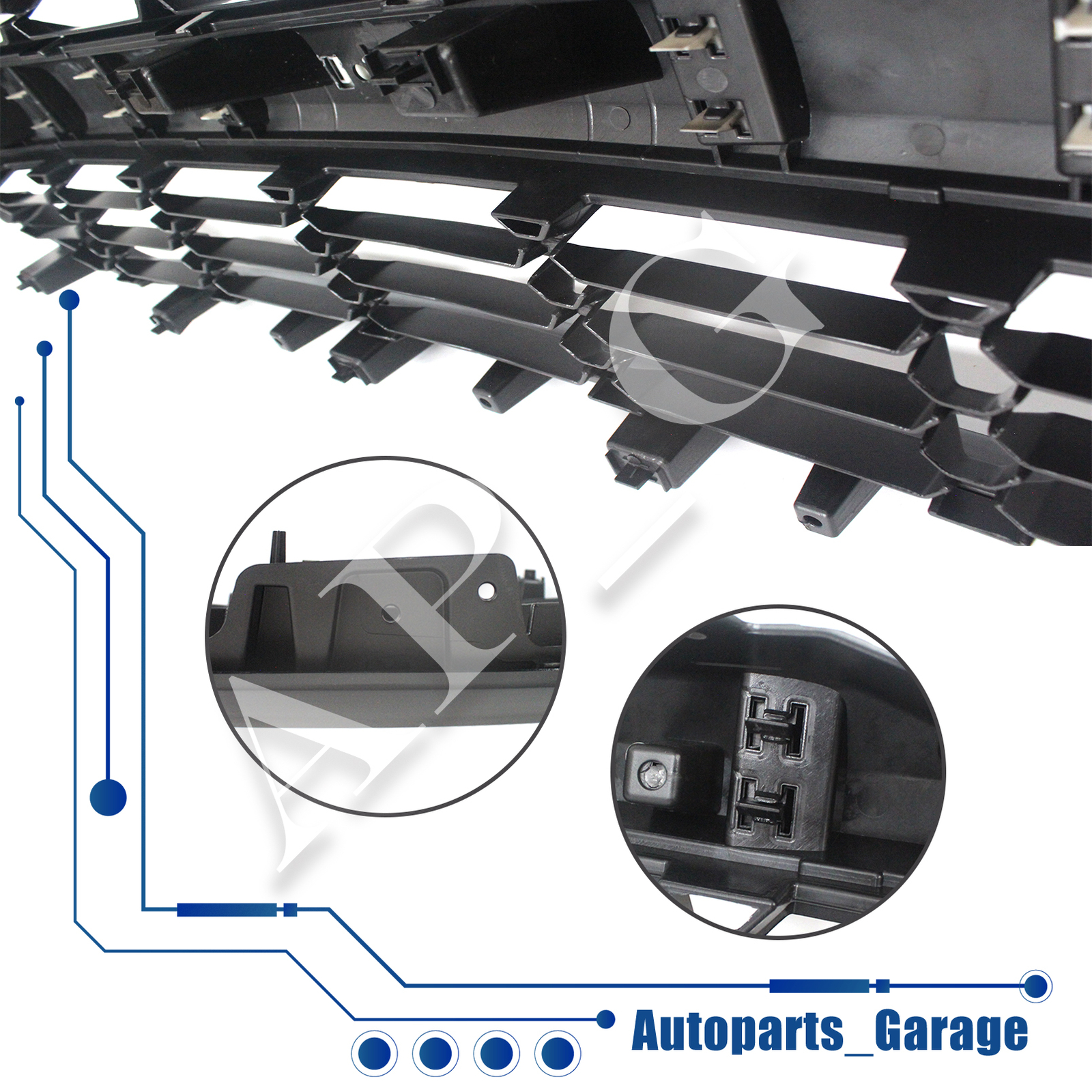 For 2016 2017 2018 Chevy Silverado 1500 Front Bumper Upper Grill Black ...