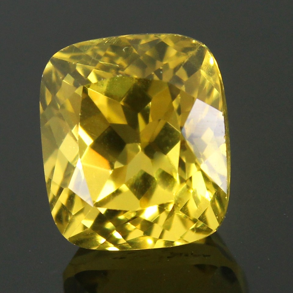 Natural Certified 7.50 Ct Tanzania Yellow Tanzanite 11x10 mm Unheated ...
