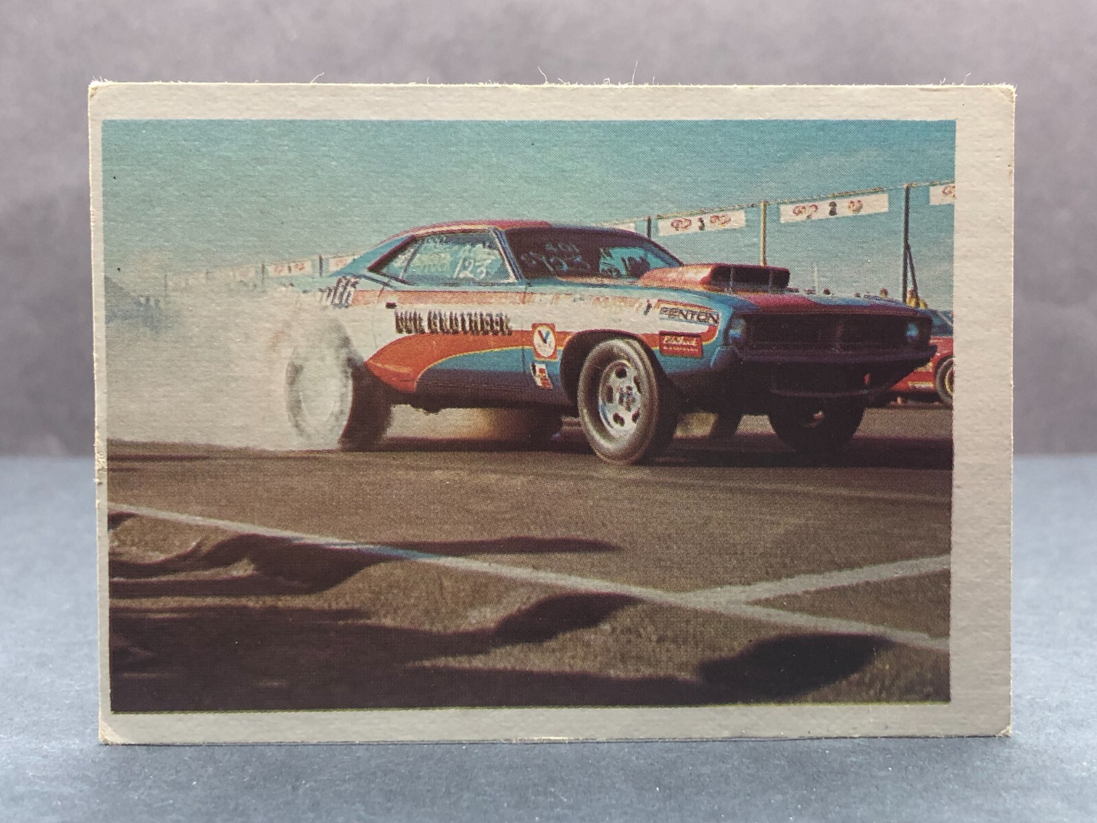 1971 Fleer AHRA Official Drag Champs DON GROTHEER'S 1970 BARRACUDA Card ...