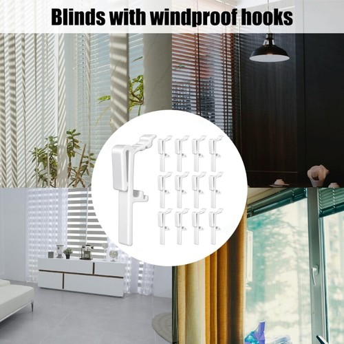 12/24Pcs Vertical Blind Dust Cover Valance Clip Curtain Rails Mounting ...