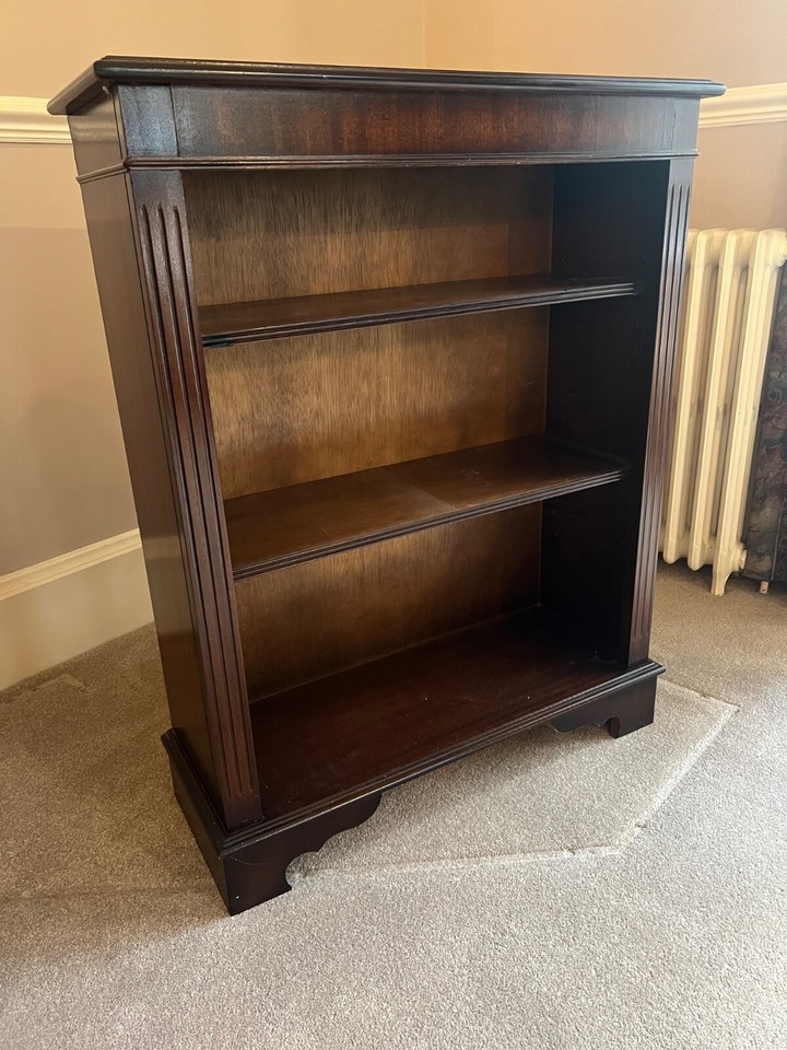 reproduction GEORGIAN STYLE DWARF OPEN BOOKCASE Mahogany | eBay UK
