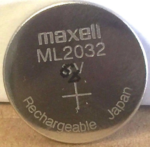 Brand New Maxell ML2032 Rechargeable 2032 3V CMOS Backup Battery, Japan ...