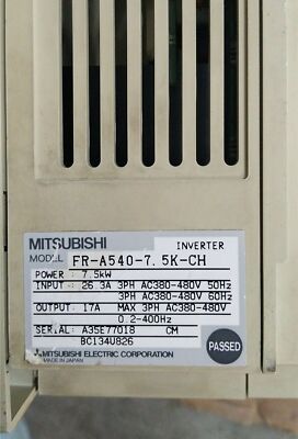 1PCS Used MITSUBISHI Inverter FR-A540-7.5K-CH FRA5407.5KCH | eBay