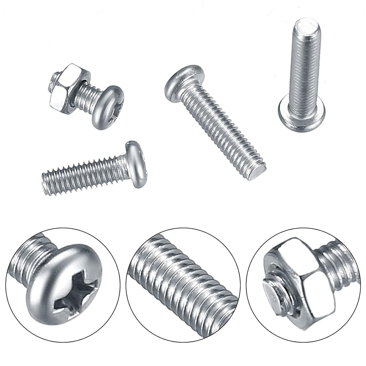 Machine Screw Diameter Chart High Quality DIN 7985 M4 M5 M6 Brass Pan