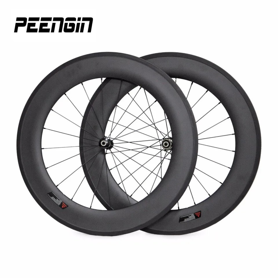 Road Bicycle Wheels Clincher Carbon Wheelset 700C 23*88mm Tubular Rim ...