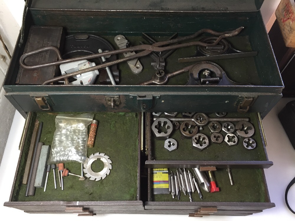 UNION STEEL MACHINIST TOOL BOX - 7 DRAWERS AND TOP TILL Plus Tools!! | eBay