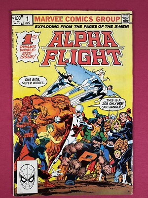 KEY! 1983 ALPHA FLIGHT #1 - F/VF - 1st app. Puck, Marrina, Tundra. HIGH ...
