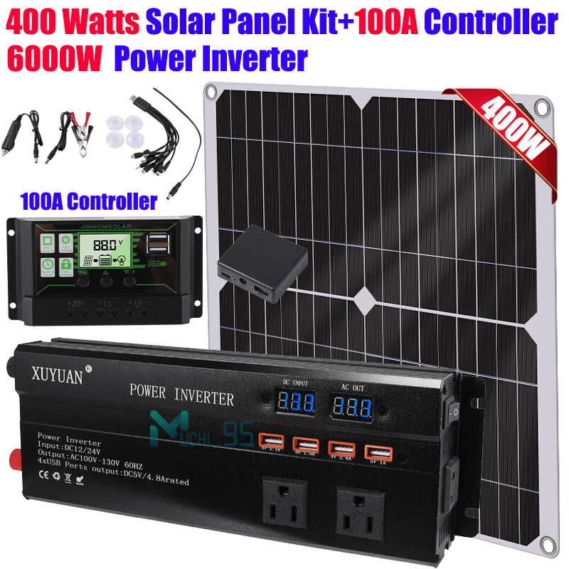 Complete Solar Panel Starter Kit with Battery and Inverter for Off ...