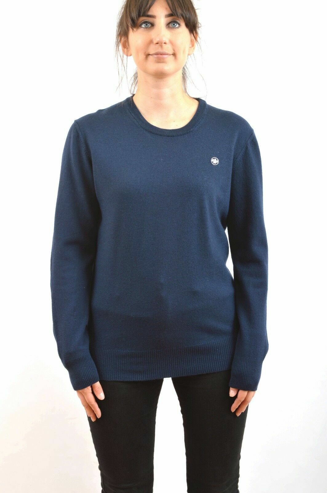 M&N Murphy & Nye Ladies Blue Crew Neck Jumper Knit Bl… - Gem