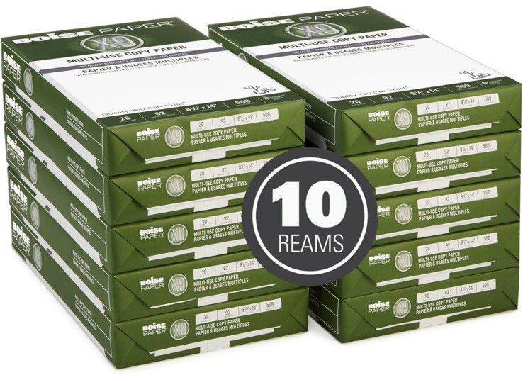 Boise Paper X-9 Multi-Use Copy Paper - 10 Ream (5,000 Sheets) | 8.5" x ...