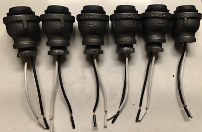 LOWEST PRICE!!! 6 Industrial/Iron Pipe Lamp/Light Socket Lead&Adapter ...