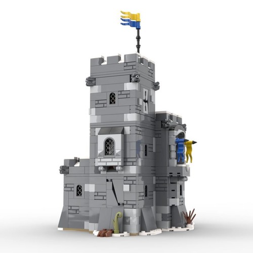 Medieval Mountain Tower MOC-138791 Building Blocks Toys Set for ...
