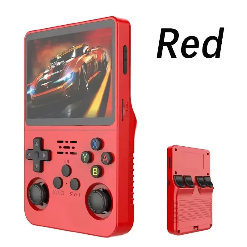 R36S Orange Portable Video Game Console 64G/128GB 3.5 Inch IPS Screen ...