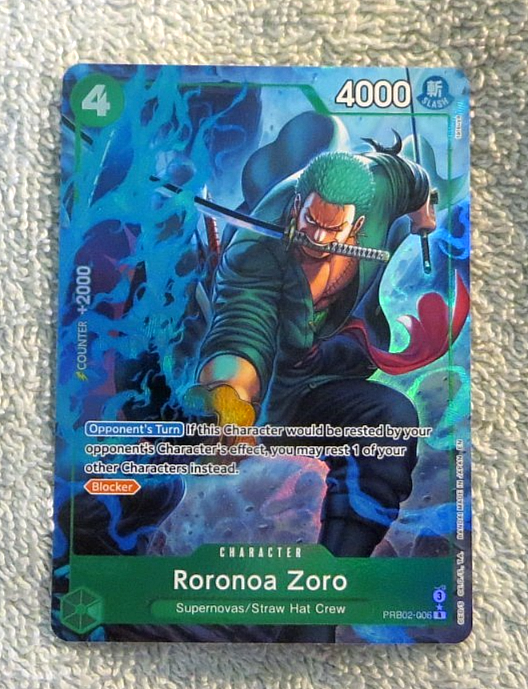 Roronoa Zoro PRB02-006R Alt Art Holo - One Piece PRB-02 The Best Vol. 2 ...