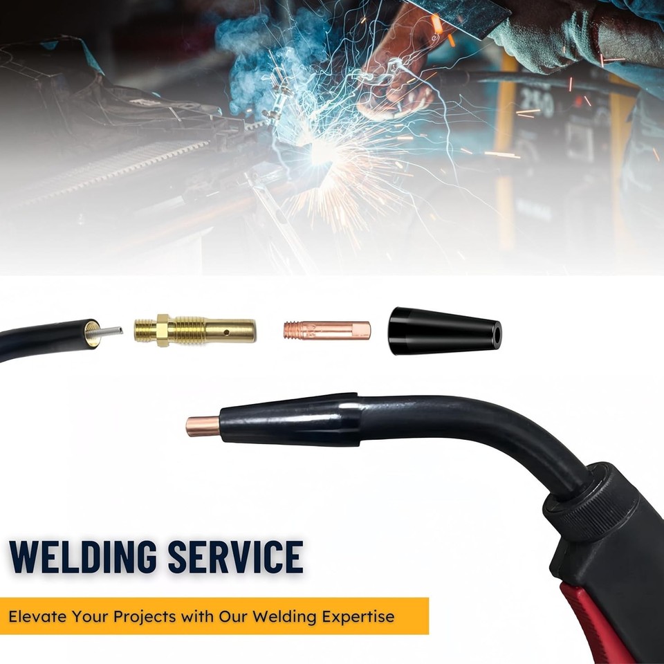 24PCS Flux Core Gasless Nozzle Welding Kit Flux Core Gasless Nozzle ...