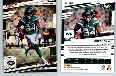 Corey Davis 2022 Prestige Xtra Points Diamond #228 Jets | eBay