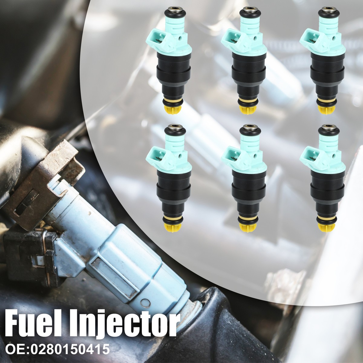 BMW Fuel Injectors 6PCS Fuel Injectors Set For BMW 325i 525i M3 1991 ...