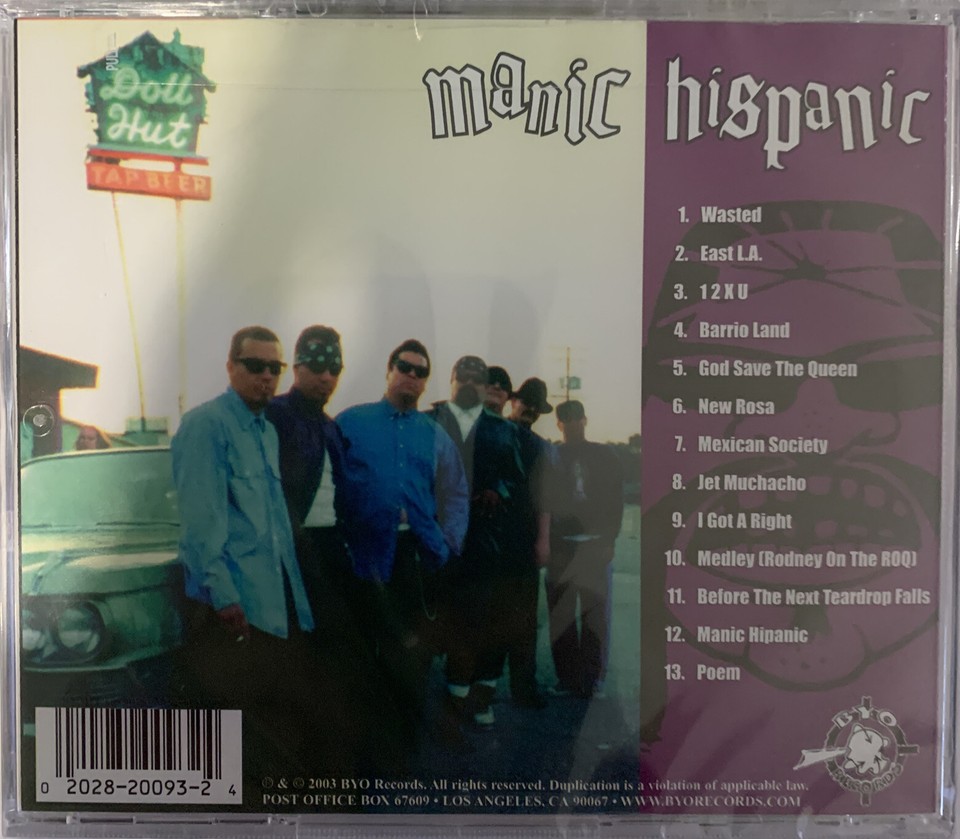 Manic Hispanic – The Menudo Incident CD 2003 Better Youth Organization ...