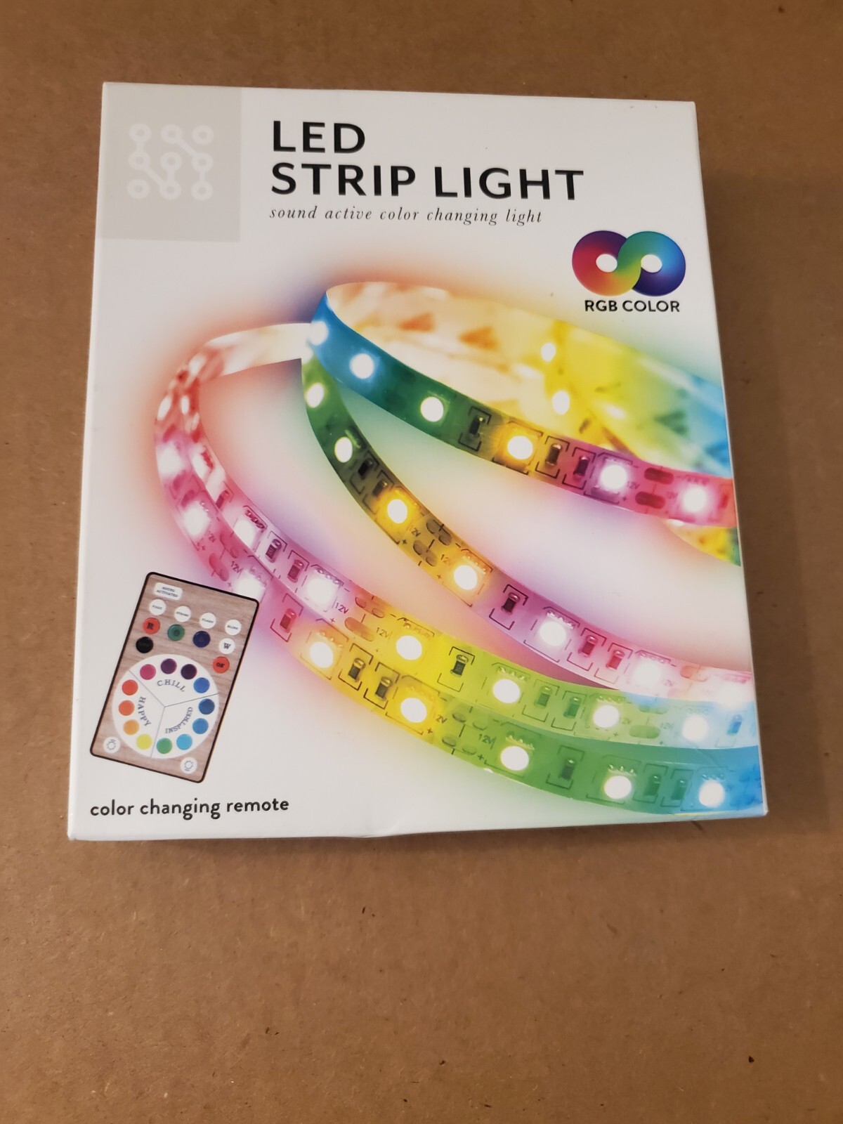 Vivitar LED USB Light Strip RGB Color 6ft Trimable Music Sync Remote ...