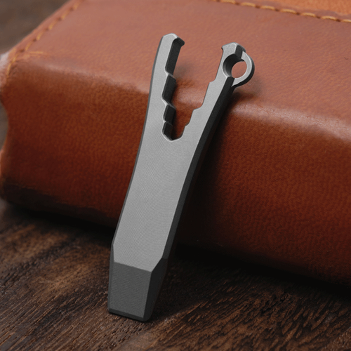 Mini Titanium Keychain Multi Tools Pry Bar EDC Crowbar Bottle Opener ...
