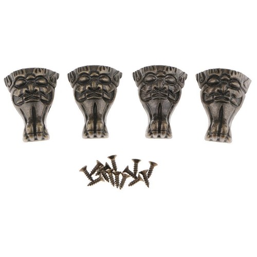 4x Mini Beast Design Furniture Cabinet Leg Feet Wooden Box Chest Stand ...