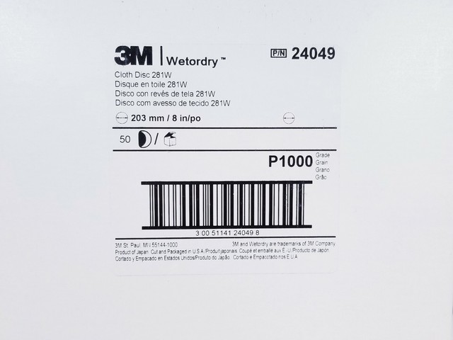 3M Wetordry Cloth Disc 281w 8 in X NH P600 for sale online | eBay