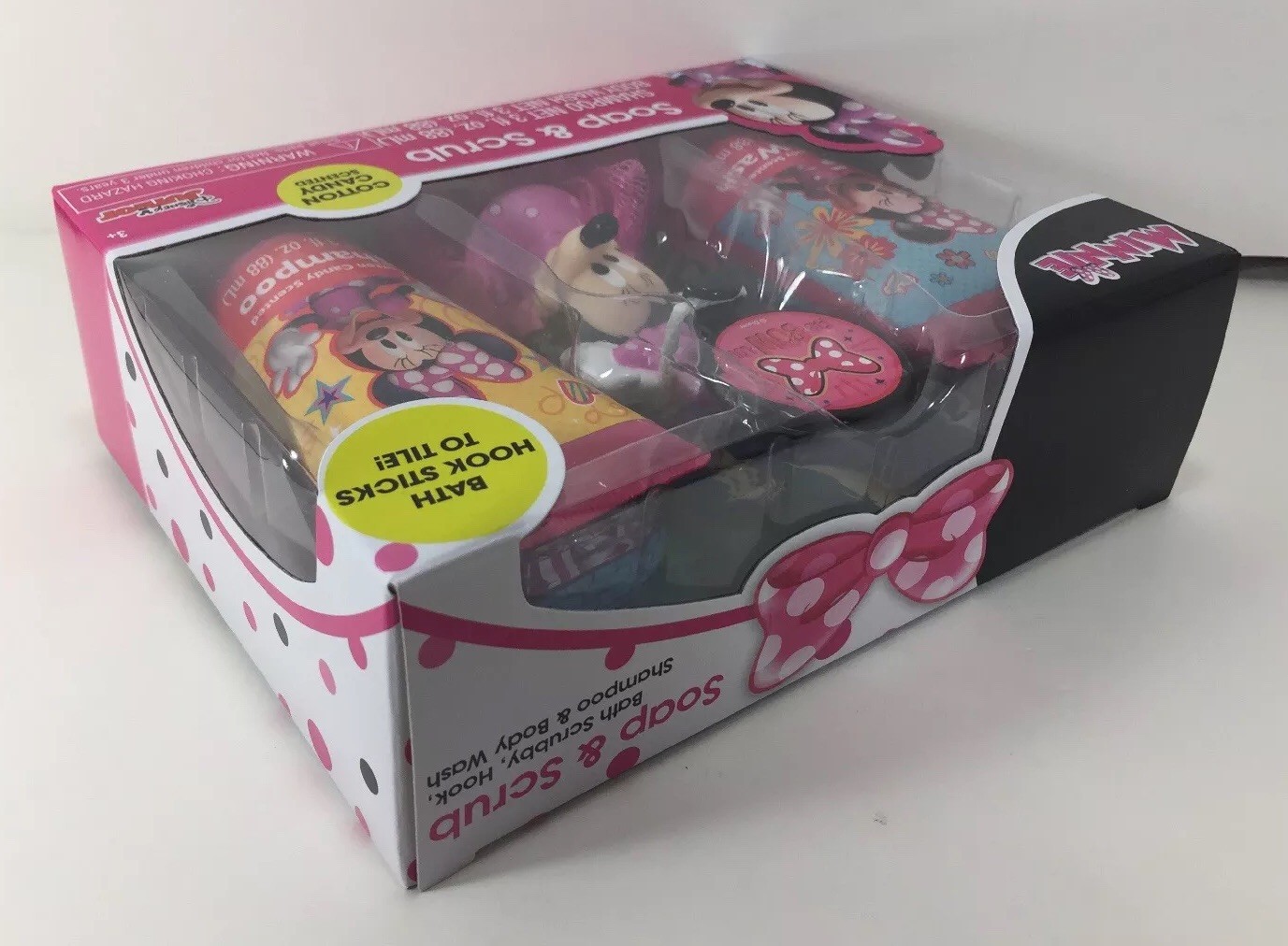 Disney MINNIE MOUSE Soap & Scrub KIDS GIFT SET Body Wash Bath Pouf and ...