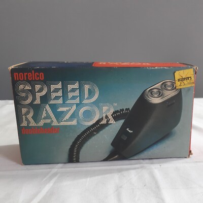 Vintage Norelco Speed Razor Double Header Hp1134 Box | eBay