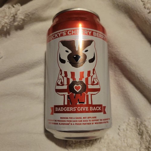 UW Madison Bucky's Cherry Berry Can Klarbrum Sparkling Water 12 FL oz ...