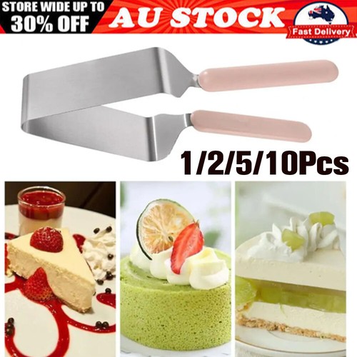 Cake Slicer Triangular Stainless Steel Cake Cutter Server with Double ...