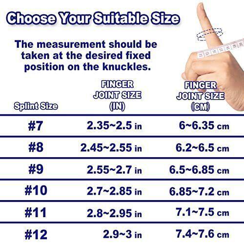 10pcs Oval Finger Splints & Sleeves Kit, 6 Graduated Oval Size 7,8,9,10 ...