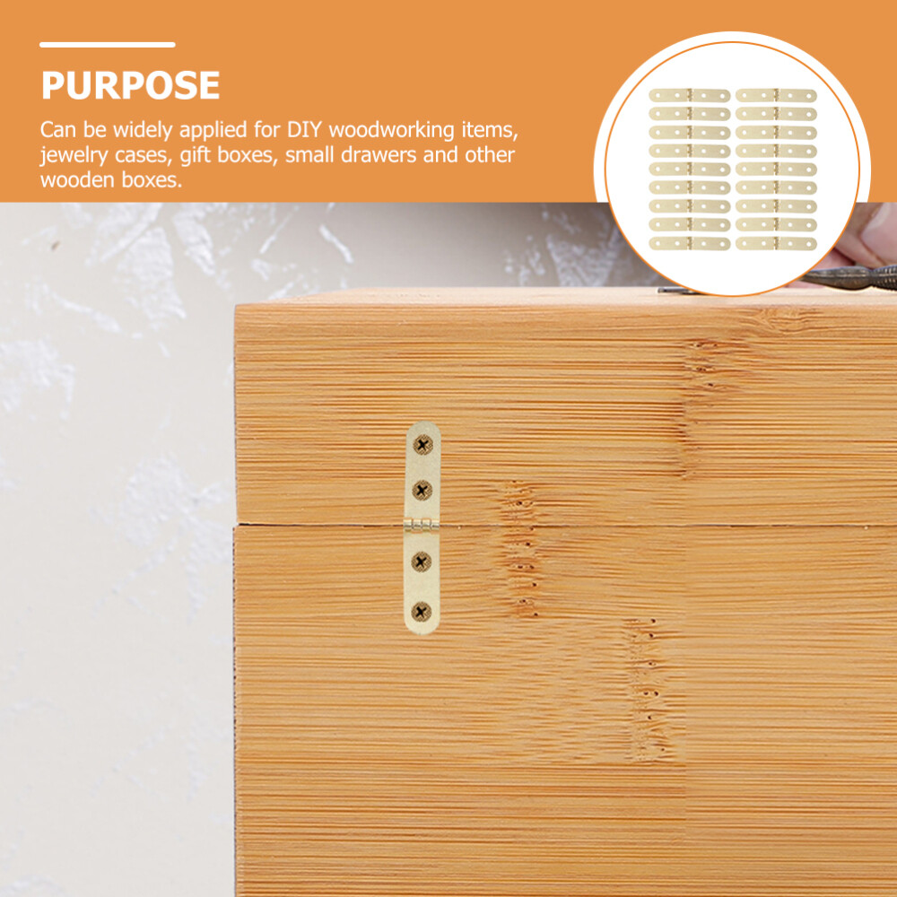 30 Pcs Iron Hinges for Wooden Case Mini Crafts Tiny Projects Decor ...