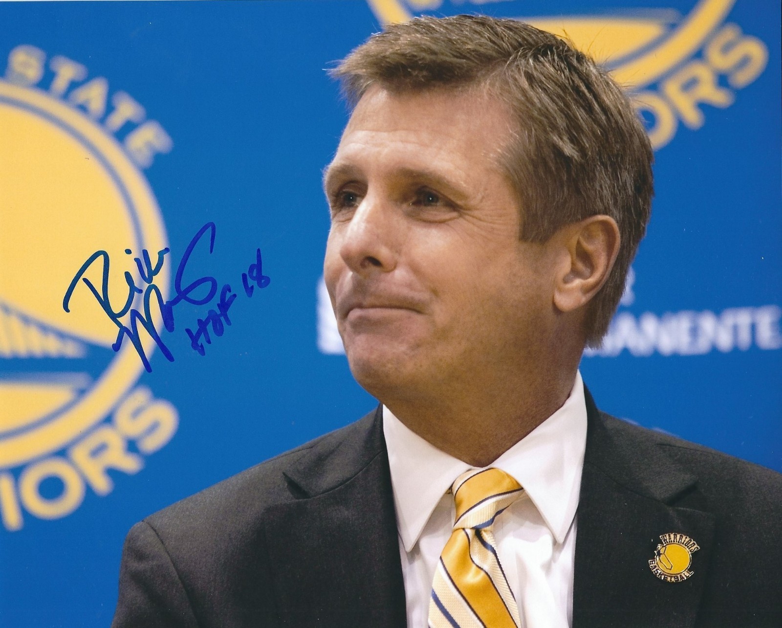 Signed 8x10 RICK WELTS "HOF 18" Golden State Warriors Autographed Photo ...