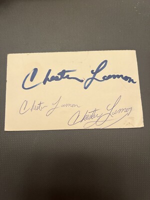 Chet Lemon Signed THREE TIMES Government Postcard GPC Chester Lemon | eBay