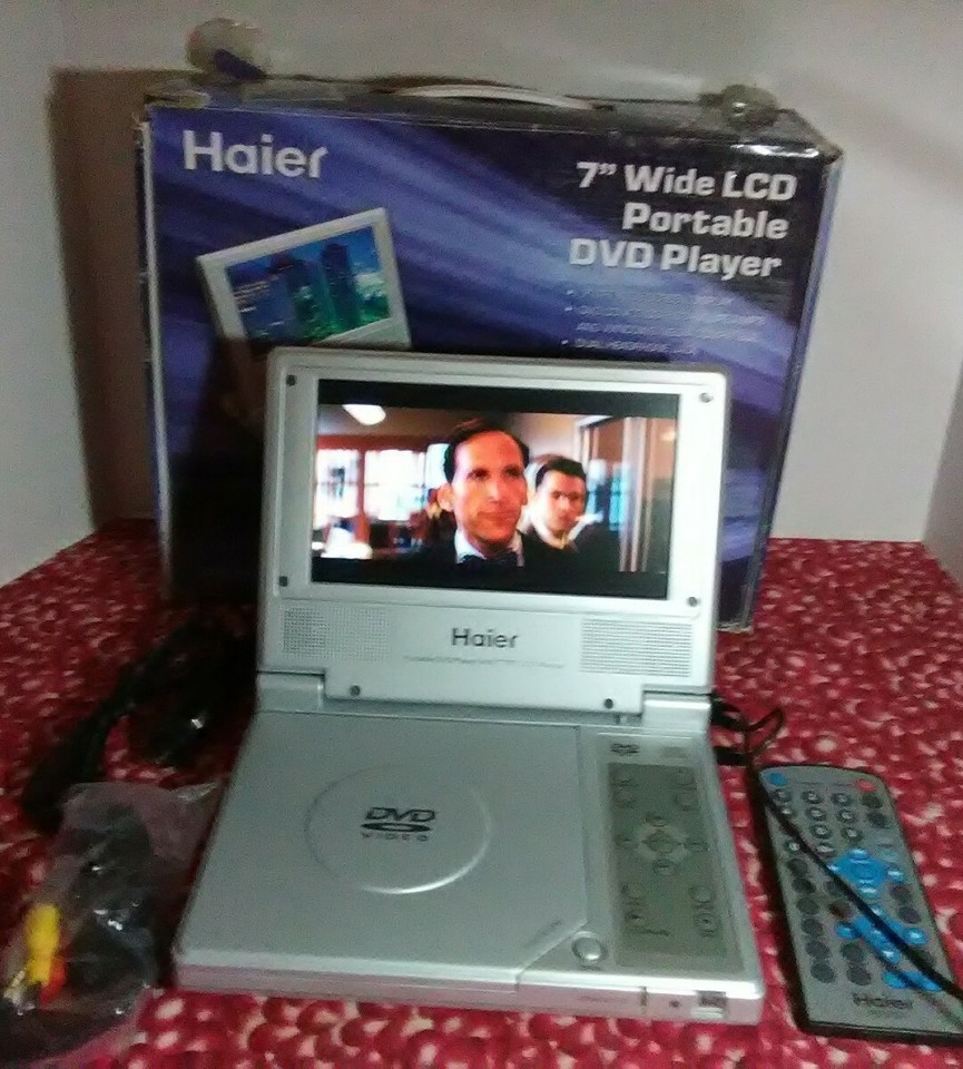Haier Portable DVD Player w/ 7” TFT LCD Monitor with remote | eBay