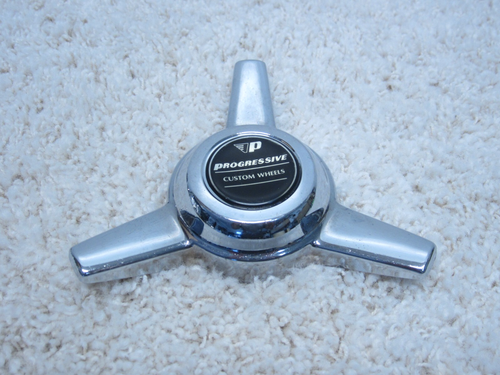 PROGRESSIVE, HI TECH 73506 CUSTOM WHEEL BOLT ON CHROME SPINNER CENTER ...
