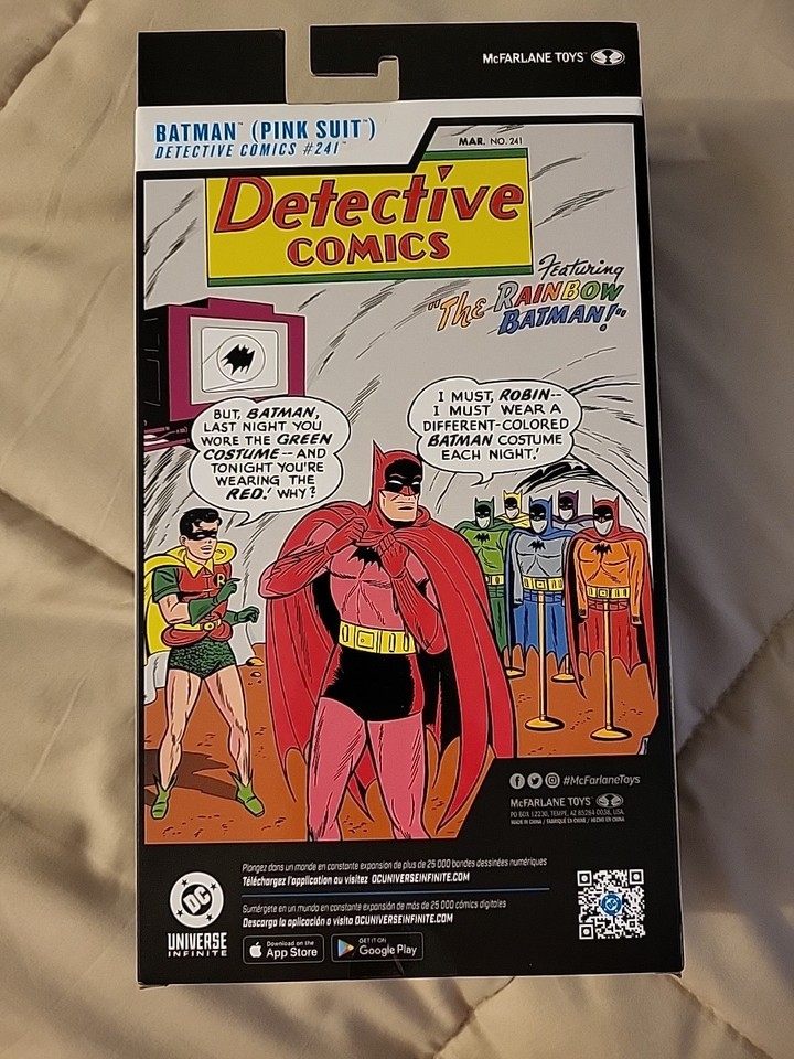 DC Multiverse BATMAN PINK SUIT 7" Detective McFarlane Red Platinum ...