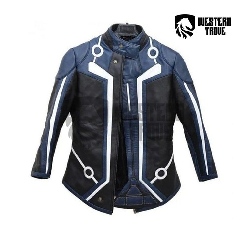 Mens Tron Legacy Leather Jacket Sam Flynn Cosplay Costume Garett ...