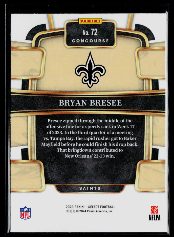 2023 Panini Select #72 Bryan Bresee | eBay