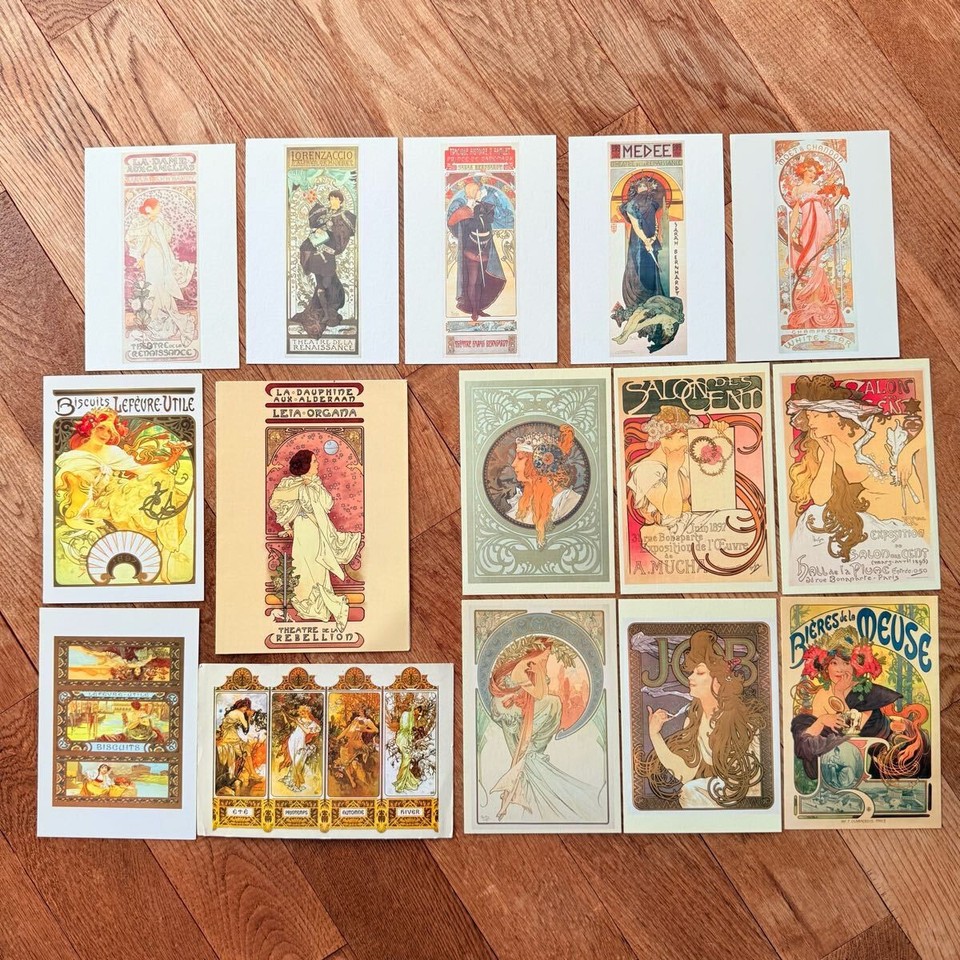 Mucha Mucha Postcard Art Nouveau Female Beauty Advertising Poster Retro ...
