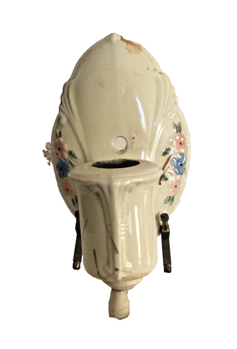 Antique Porcelain Floral Wall Ceiling Double Socket Light Fixture | eBay