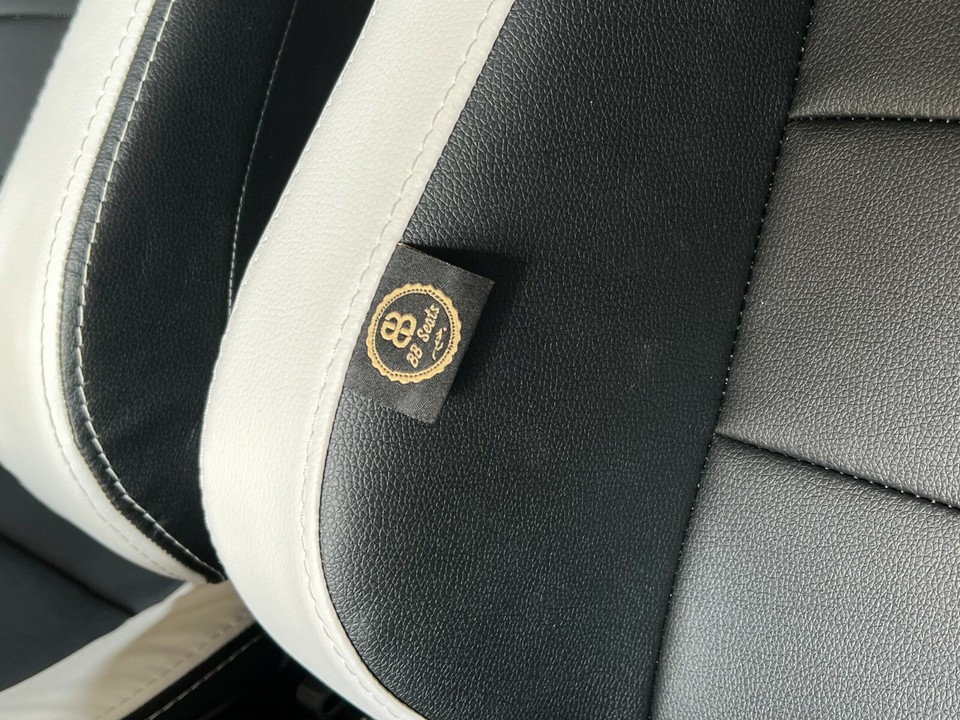 Pair BB6 Reclining Tilting Bucket Sports Seats Pair Black / White ...