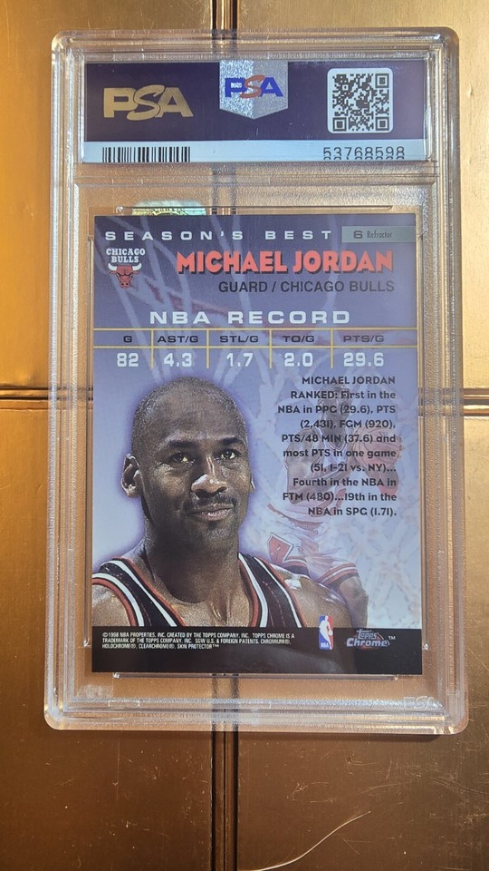 1997 Topps Chrome Shooting Stars Season’s Best Refractor MICHAEL JORDAN ...