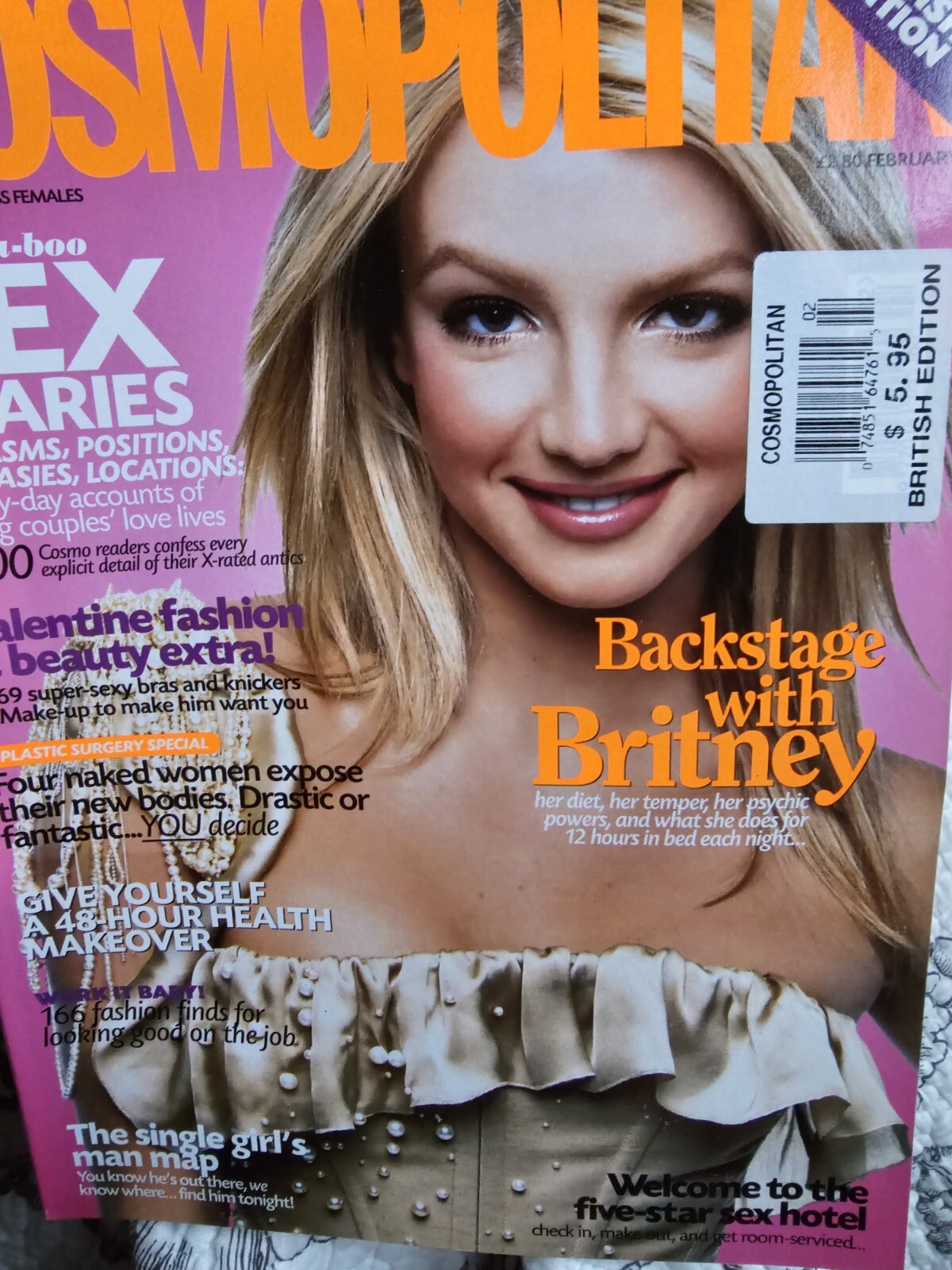 Britney Spears Cosmopolitan British Edition Lot of 2 RARE Magazines ...