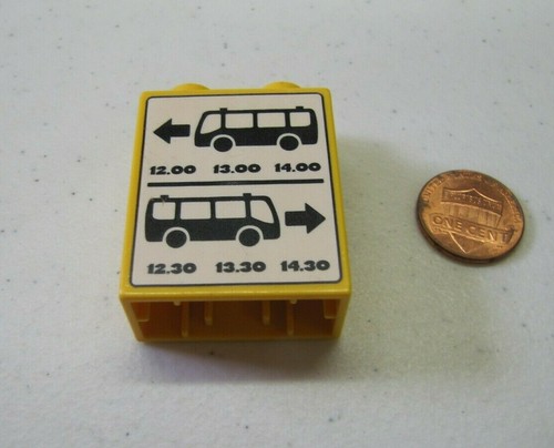 Lego Duplo BUS STOP TRANSPORTATION SIGN Specialty PRINTED BLOCK | eBay