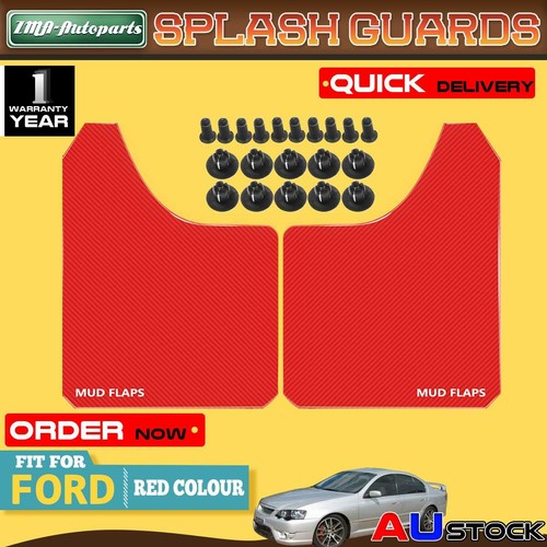2x Red Front Rear Universal Splash Guards Mud Flaps for Ford Focus ...