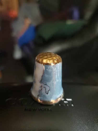 Thimble Blue Marble Look Fine Bone China Gimbel&Sons Made In England | eBay