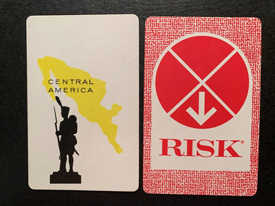 RISK 1968 CENTRAL AMERICA TERRITORY Card CONTINENTAL GAME CARD Parker ...
