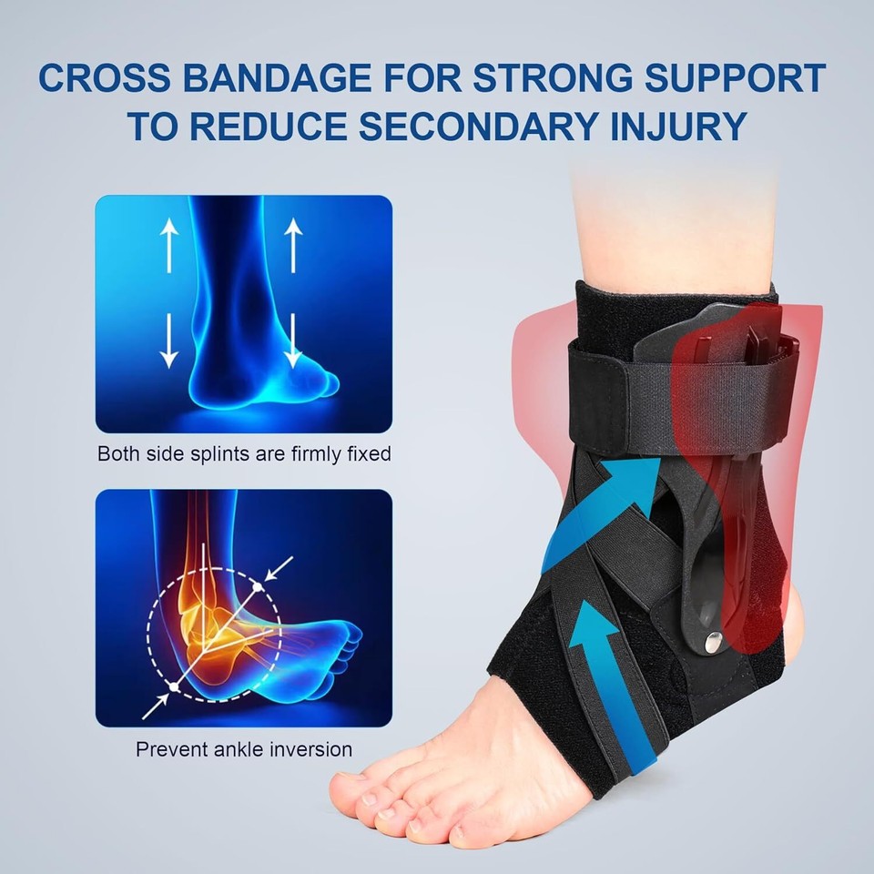 Foot Drop Ankle Brace Splint Orthotics Fracture Sprain Injury Support ...